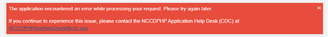DPRP Data Submission Portal | CDC